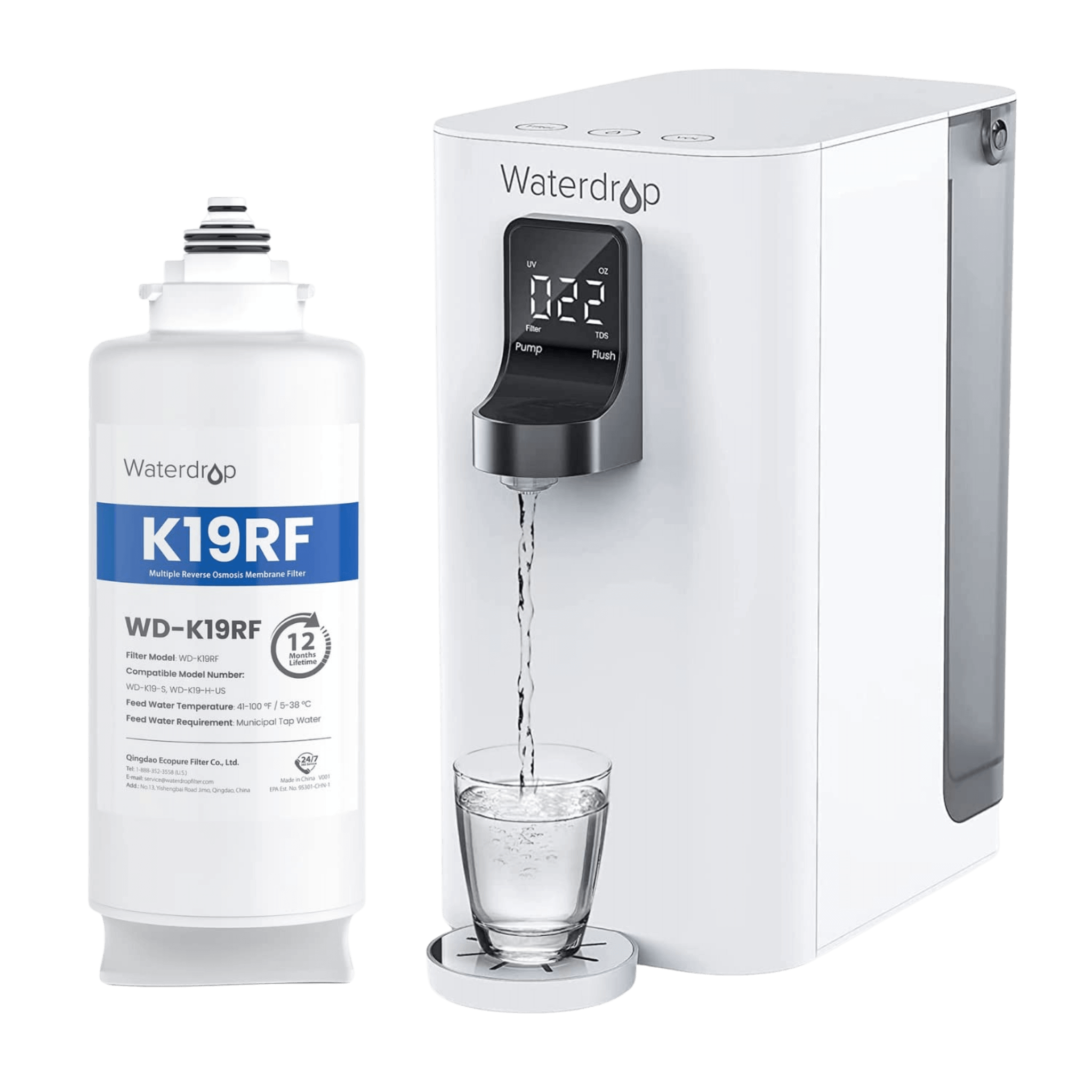 K19-H Instant Hot Countertop RO System with an Extra One-Year Filter C