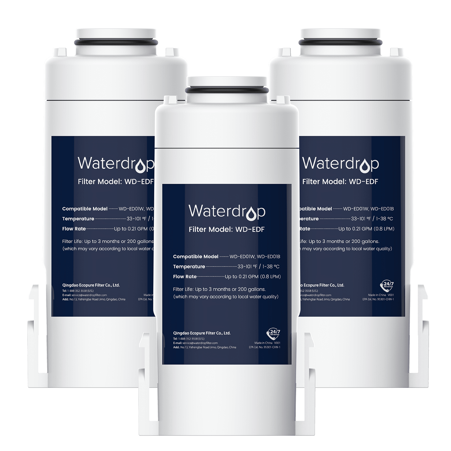 Waterdrop WD-EDF Replacement Filters for Waterdrop Instant Water Filte