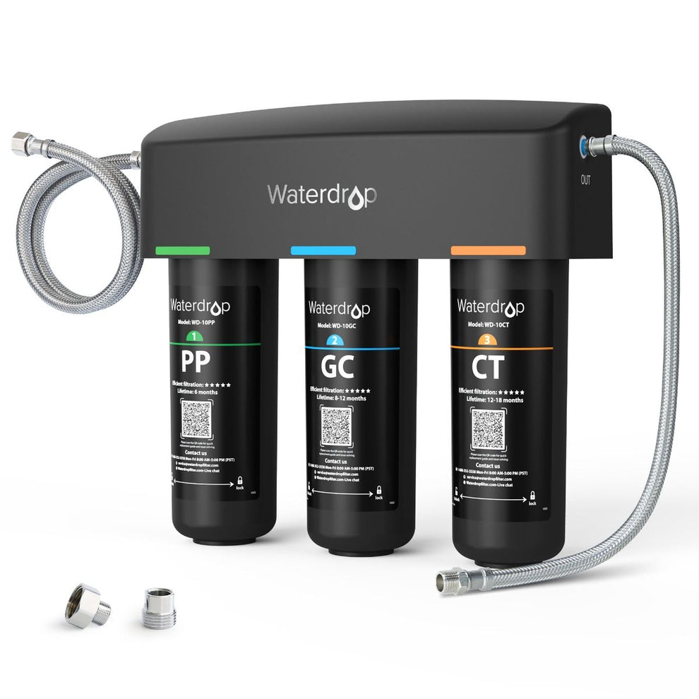 Waterdrop 3-stage Under Counter Direct Connect Filtration System